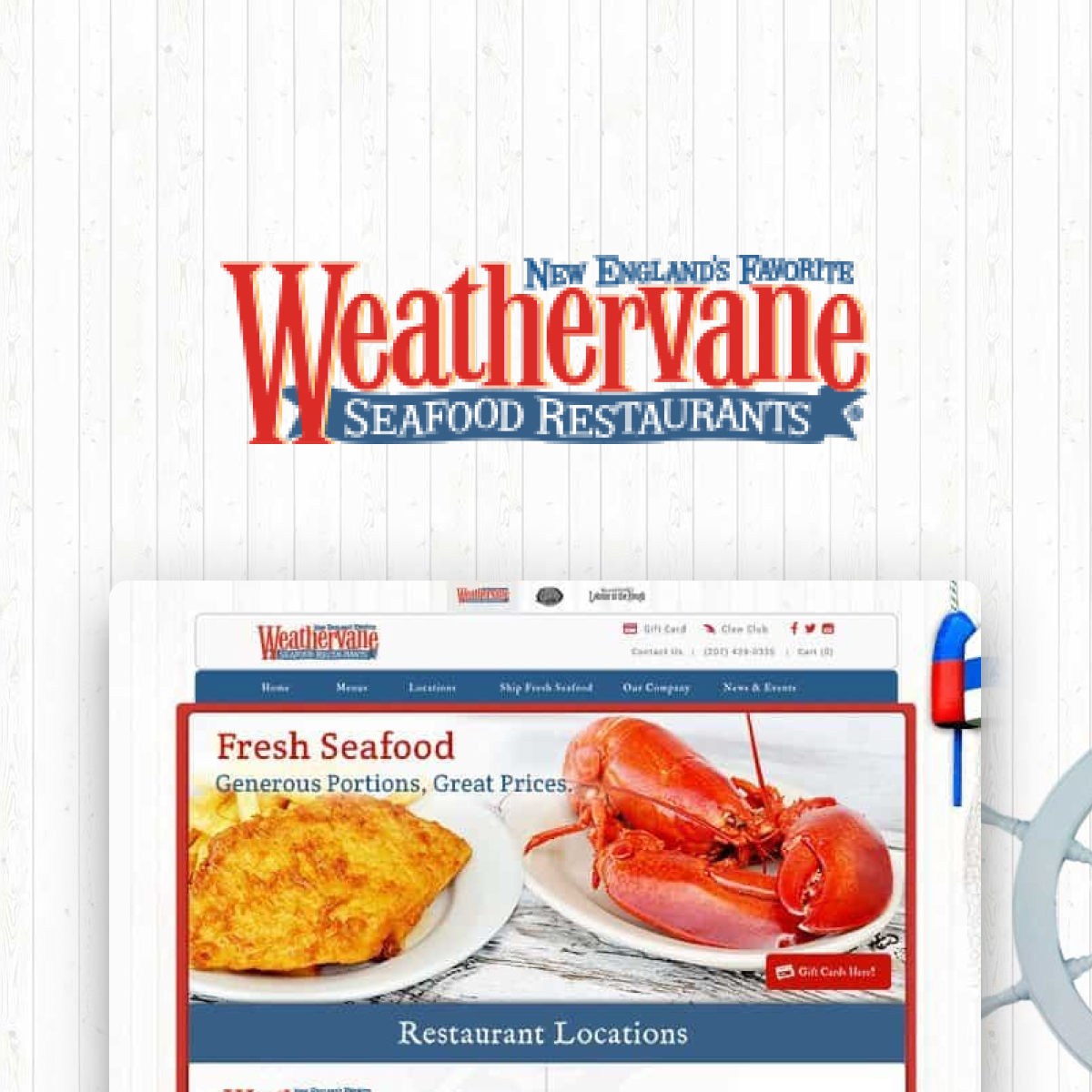 Weathervane Restaurant | Website | Vital Design