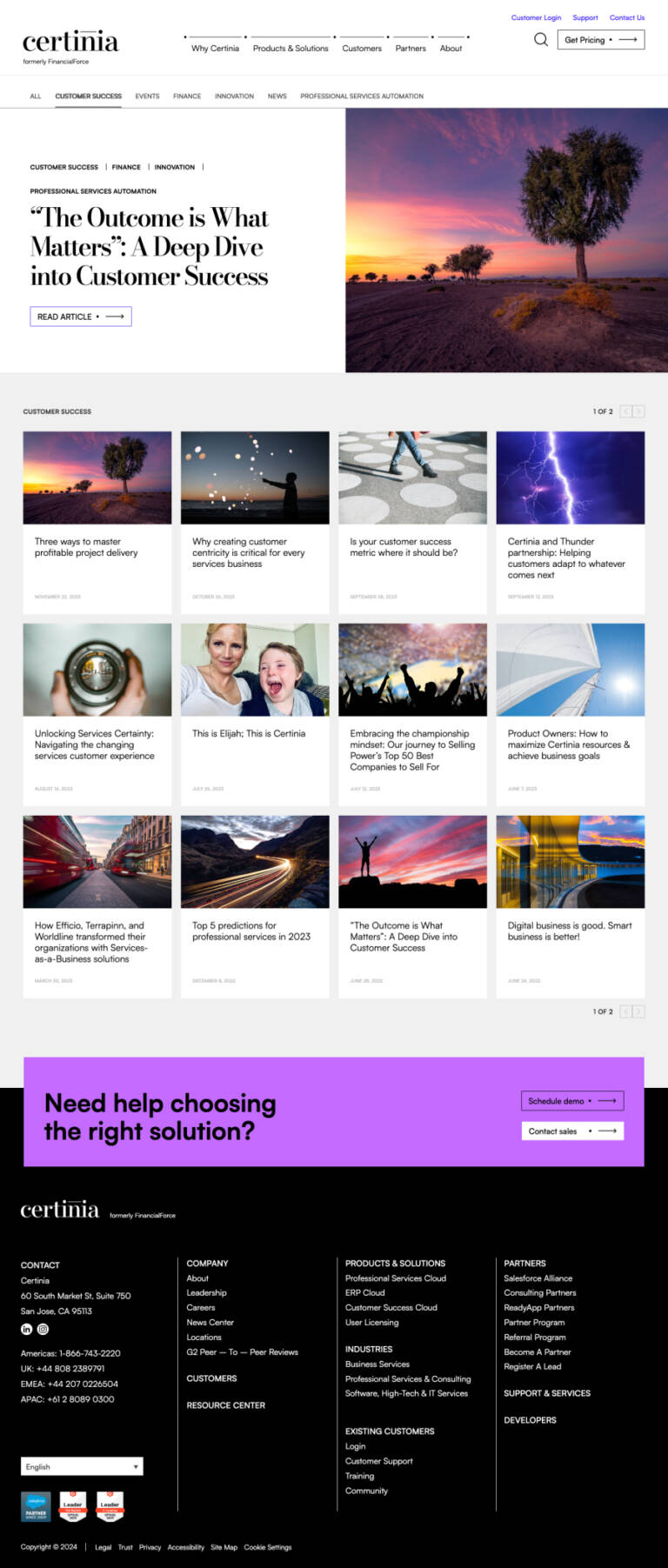 Certinia | Website | Vital Design