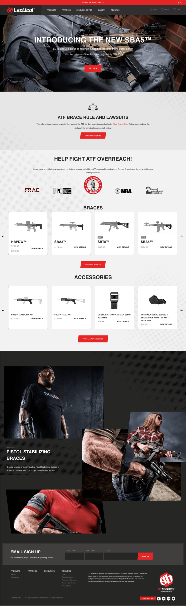 SB Tactical | Website | Vital Design